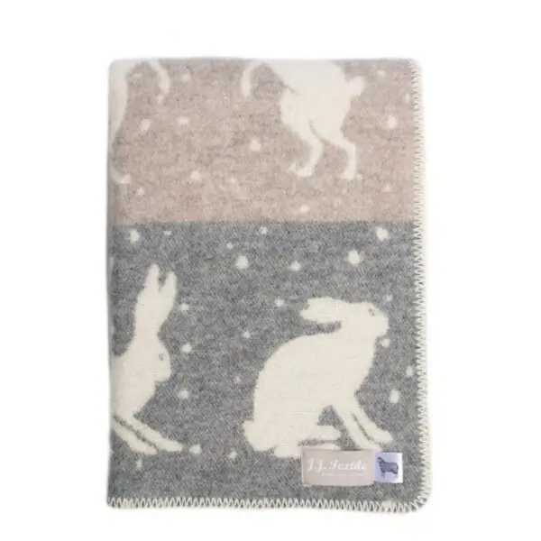 J.J.Textile Hare Blanket - Brown