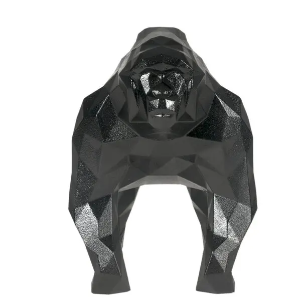 MAROKKA DESIGN Gorilla Geometric Sculpture Gus In Metallic - Black
