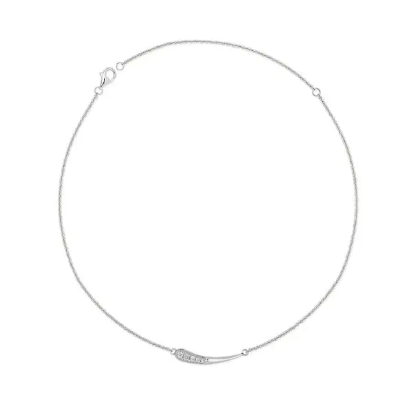 LUCY QUARTERMAINE Skinny Drip White Topaz Pendant - Silver