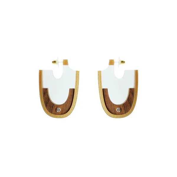 GISSA BICALHO Neutrals Curve Earrings - Yellow