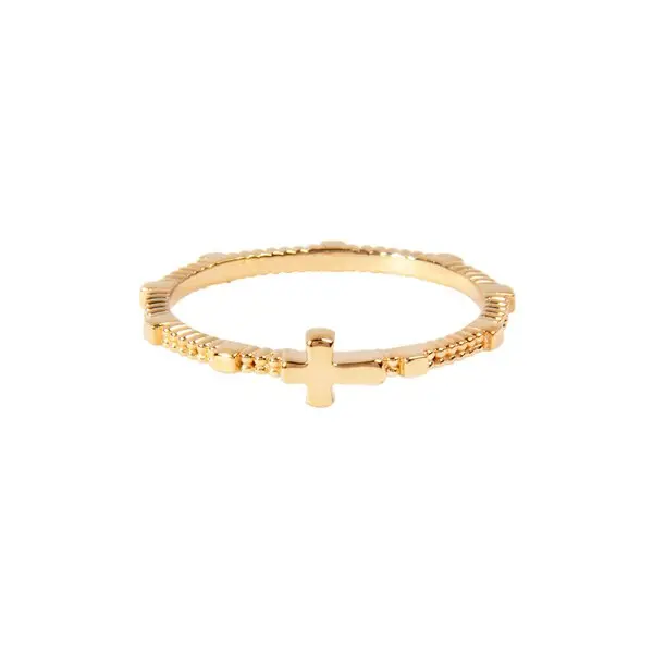 BELINDA JEWELZ Grace Cross Ring - Gold