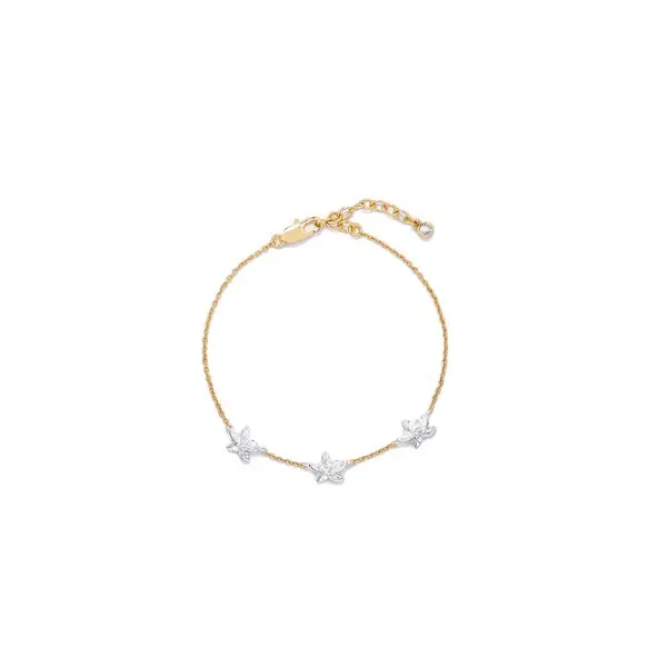 POTOSKA Luludi Flower Mix Metal Bracelet - Gold/silver