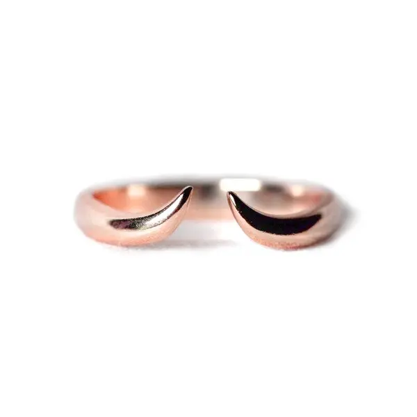VICSTONENYC FINE JEWELRY Rose Solid Gold Horn Cuff Ring - Rose Gold