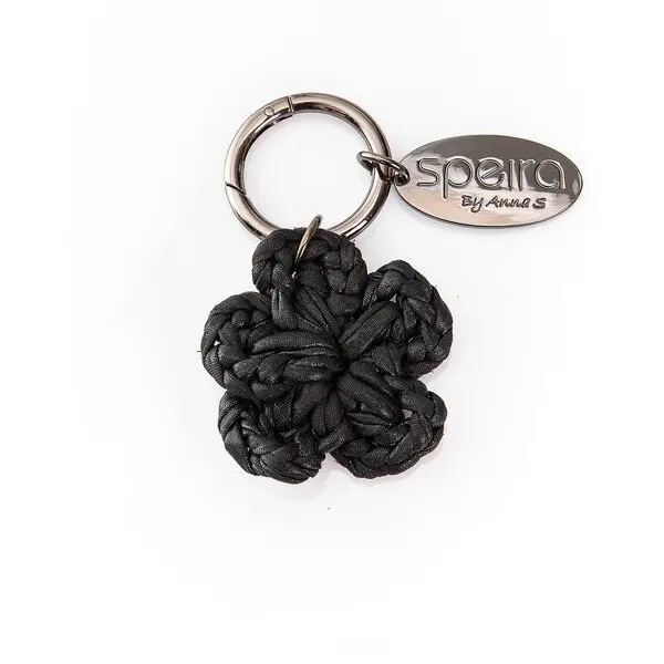 SPEIRA Flower Bag Charm - Black