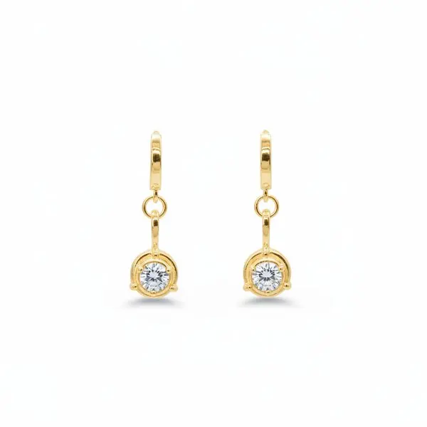 MHART Stardust Moissanite Dangle Earrings - Gold