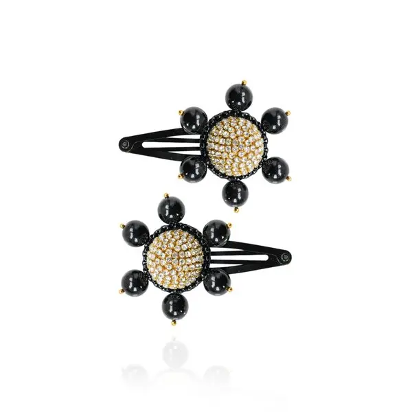SAULE LABEL Jolie Barrettes - Gold/black