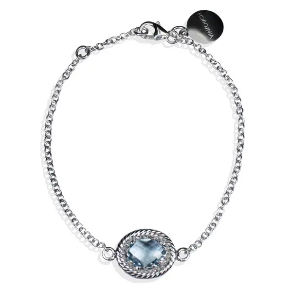 VINTOUCH ITALY Luccichio Sky Blue Topaz Bracelet - Blue/silver