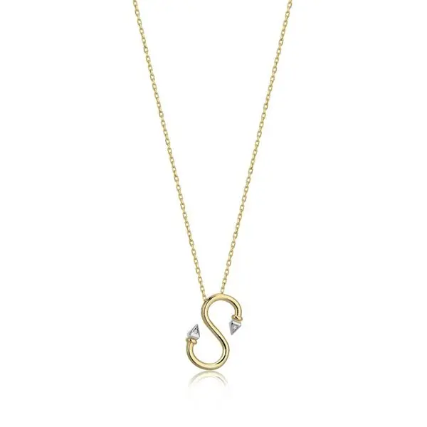 REIS JEWELLERY Grande Carta 14k Gold Diamond Necklace - Yellow