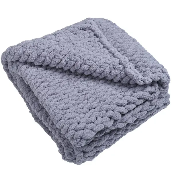 STARFISH PROJECT Woven Together Blanket In Slate Gray - Grey