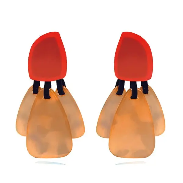 MICHAEL NASH JEWELRY Patrizia Resin Drop Earrings - Orange