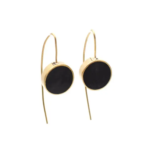 LALA SALAMA Duara Pull-through Earrings - Black