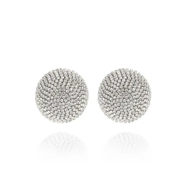 SAULE LABEL Gaia Glam Stud Earrings - Silver