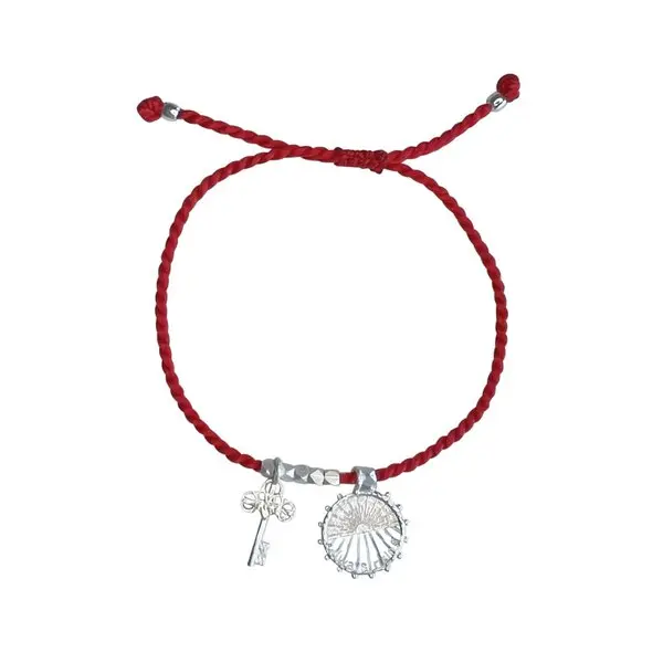 RIZE Always Rising Charm Bracelet - Silver/red