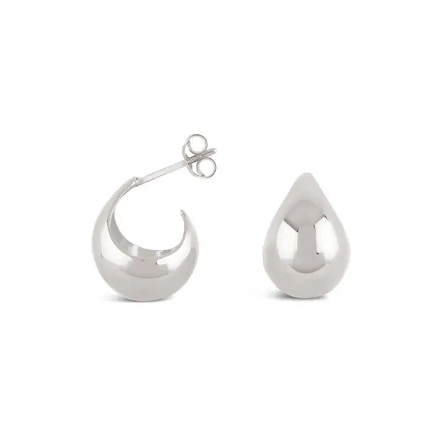 DINNY HALL Scoop Small Hoop Earrings - Silver