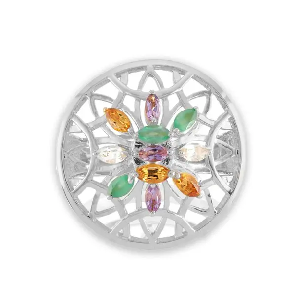 AUGUSTINE JEWELS The Colours Of Summer Silver Ring - Gray