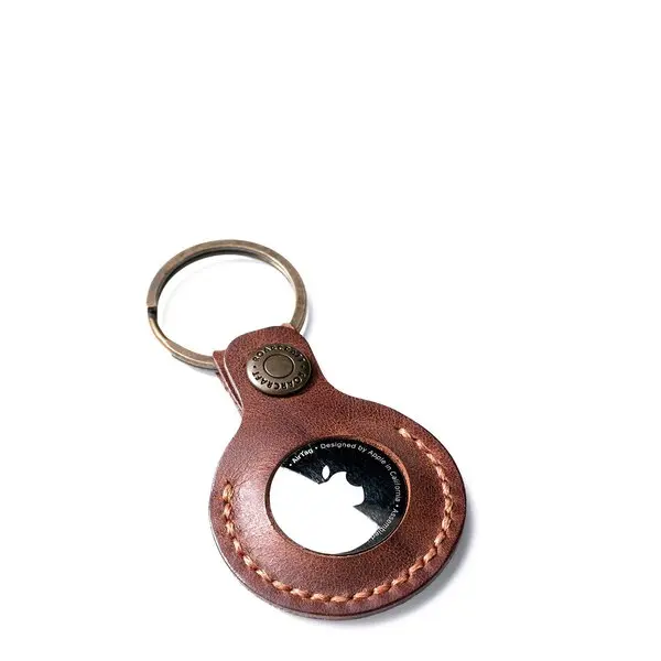 ROARCRAFT Leather Airtag Case - Brown