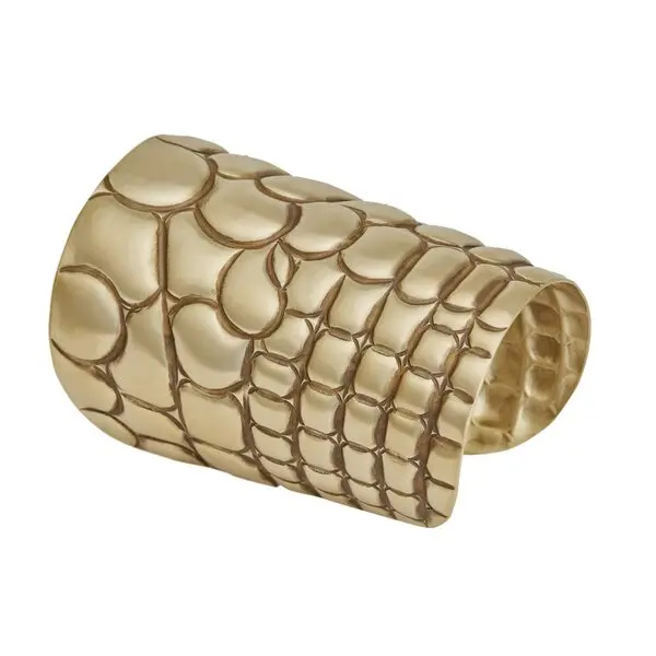 ZEWORKS Nefertiti Brass Cuff Bracelet - Gold