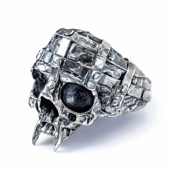 GERMAN KABIRSKI Diablerie Gothic Skull Ring - Silver