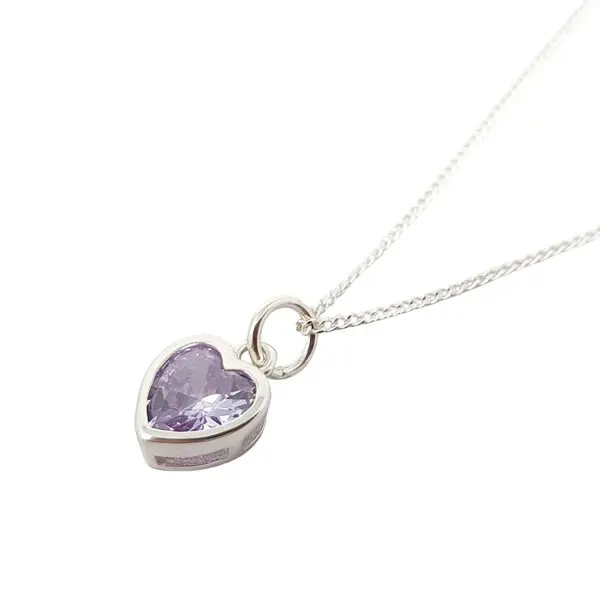 HARFI Mini Heart Alexandrite Necklace - Silver