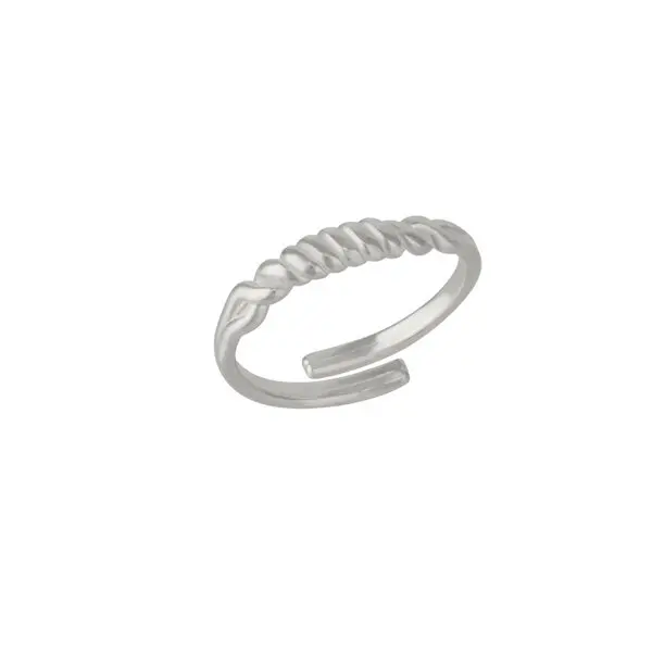 SPERO LONDON Twisted Screw Sterling Ring - Silver