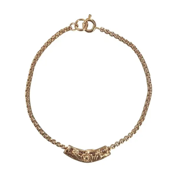 IN CAUDA VENENUM Dianthus Bracelet - Gold