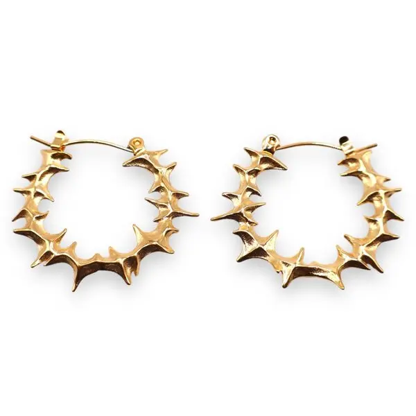 JAGGED HALO JEWELRY Yennefer Spike Small Earrings - Gold