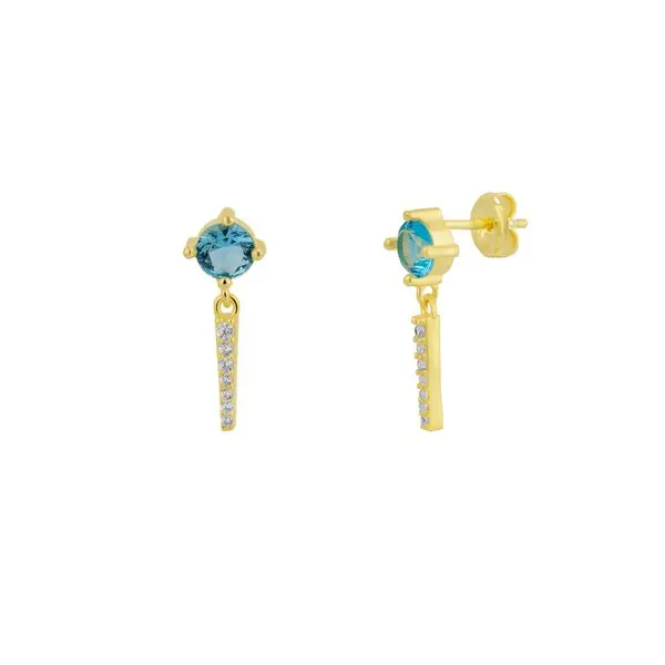 SPERO LONDON Gold And Gemstone Sterling Silver Earrings - Gold/blue