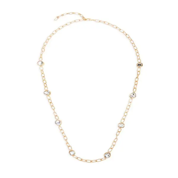 Saachi Crystal Cascade Long Necklace - Gold
