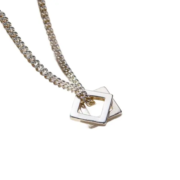 POSH TOTTY DESIGNS Mini Open Squares Necklace - Silver