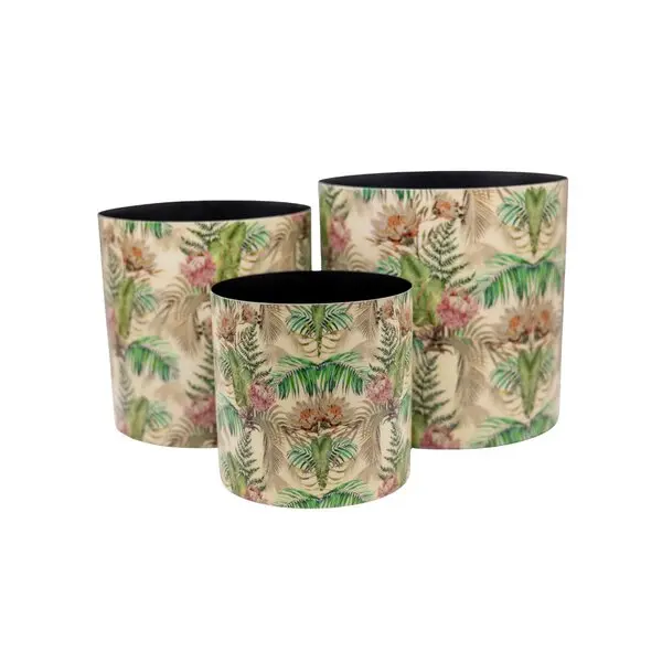 NILA PARMAR DESIGNS Canopy Nature Trio Vases-set Of Three - Green