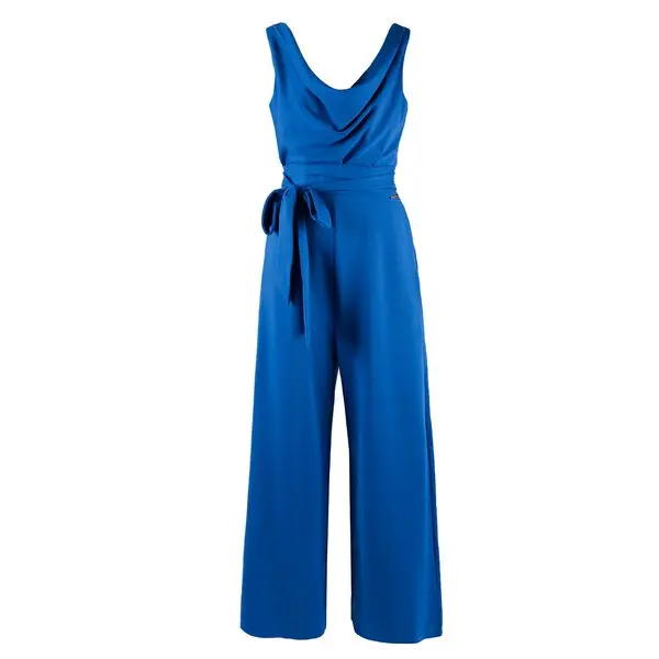 EMMA WALLACE Lora Jersey Jumpsuit - Blue