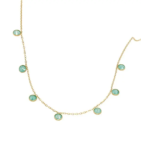 STARFISH PROJECT Guiding Lights Zircon Necklace - Gold/green