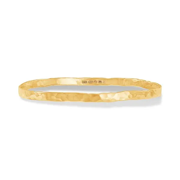 DOWER & HALL Hammered Vermeil Bangle - Gold