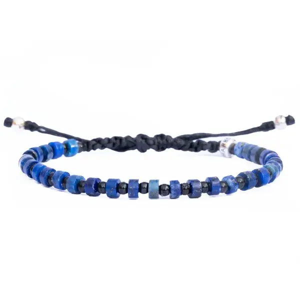 HARBOUR UK BRACELETS Stone Rope Bracelet With Lapis Lazuli - Blue