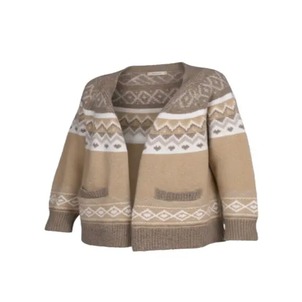 Saachi Fair Isle Cardigan Sweater