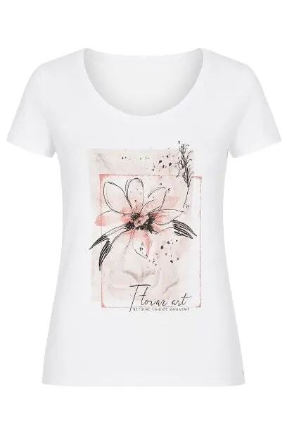 CONQUISTA Printed Stretch Jersey Top