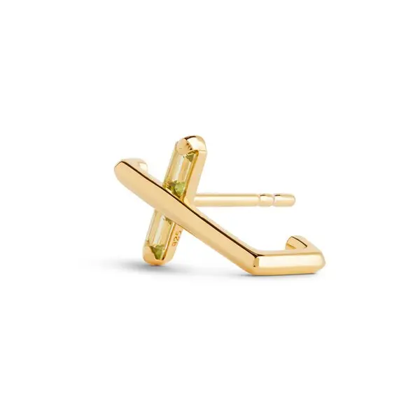 KASUN LONDON Angel Kiss Peridot Vermeil Earring - Gold