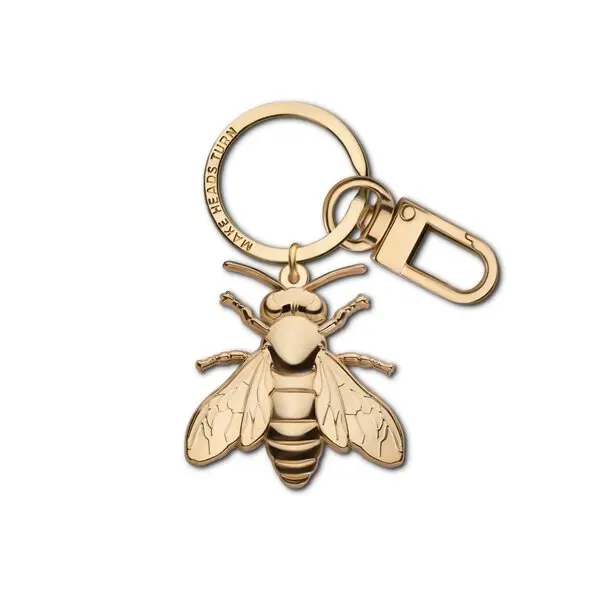 MAKE HEADS TURN Bee Keychain & Bag Charm - Gold