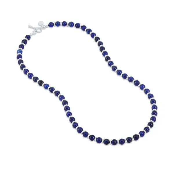 DOWER & HALL Lapis Lazuli And Sterling Silver Bead Necklace - Blue