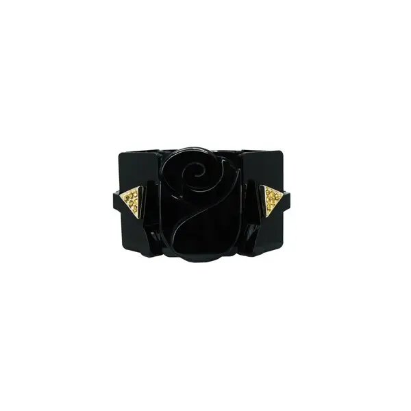 GISSA BICALHO Acrylic Rose Bracelet - Black