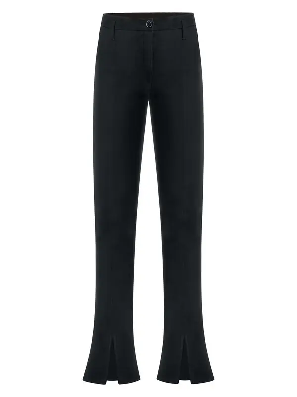 TIA DORRAINE Double Identity Slim Trousers With Slits