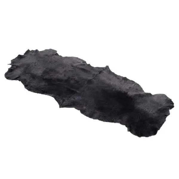 OWEN BARRY Double Sheepskin Bed Throw Graphito - Grey