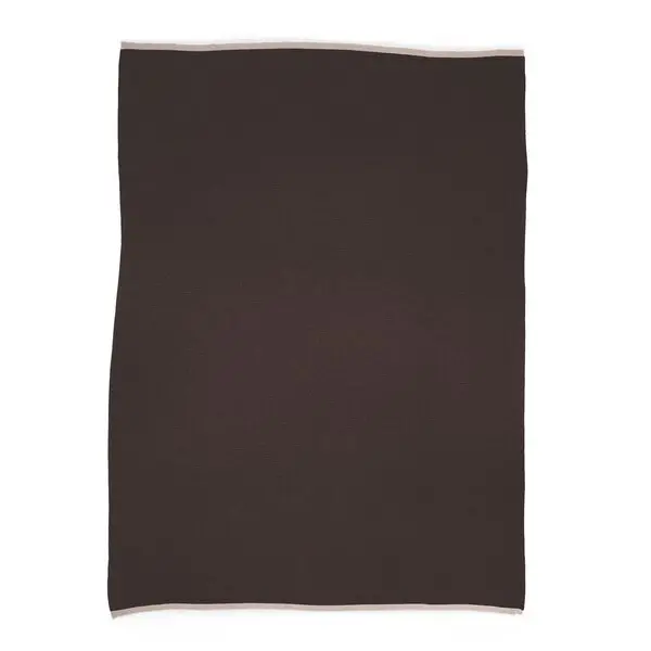 In2green Merino Wool Sustainable Knit Solid Textured Throw Blanket Wool Links - Brown