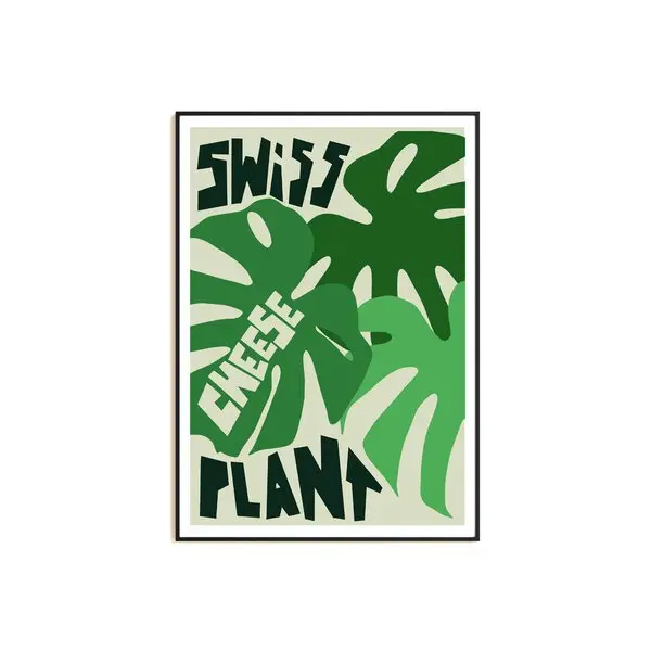 NATALIE CASS ART Swiss Cheese Plant Art Print A3