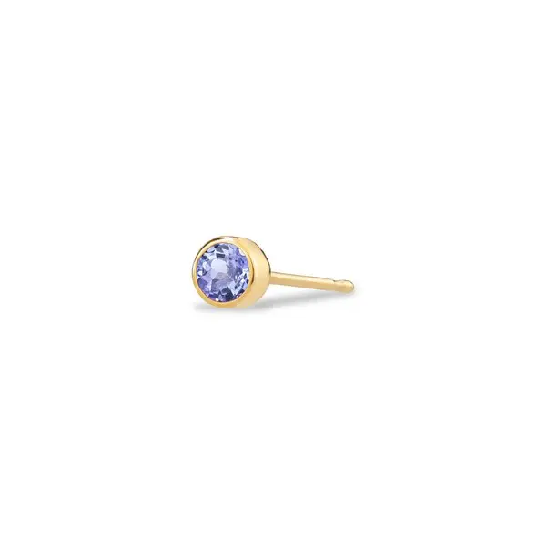 Maya Brenner Designs 14k Gold Tanzanite Stud Earring - Yellow