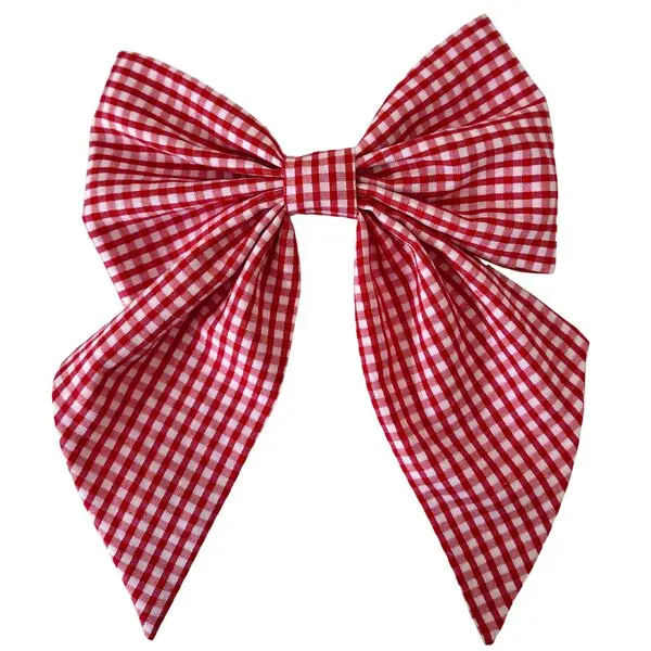 SYLKI Gingham Hair Bow Clip