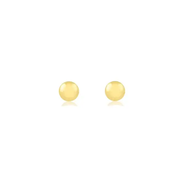 SOLIO JEWELLERY 18k Solid Gold Mini Ball Stud Earrings - Gold/yellow