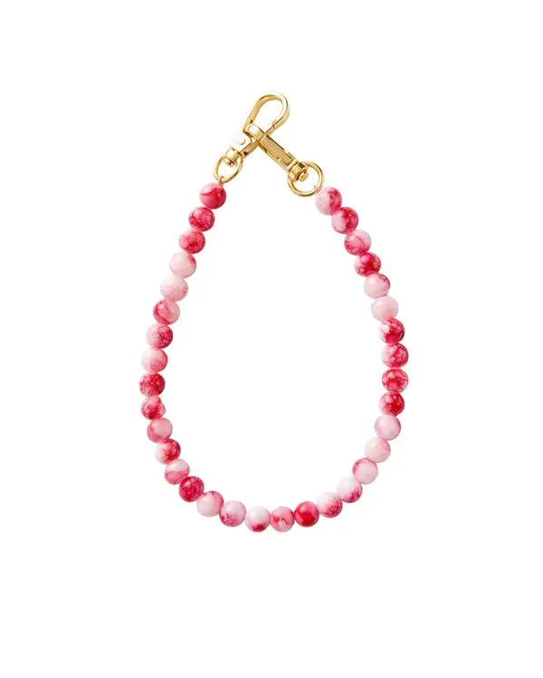 SEREE Beaded Bag Charm - Pink
