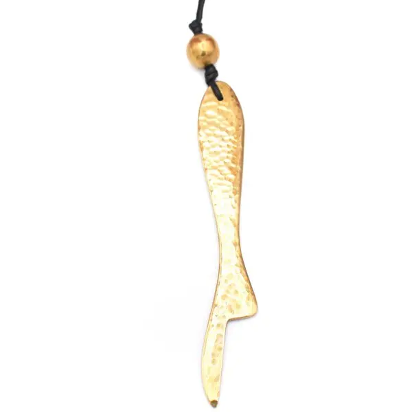 LALA SALAMA Maji Brass Pendant Necklace - Gold