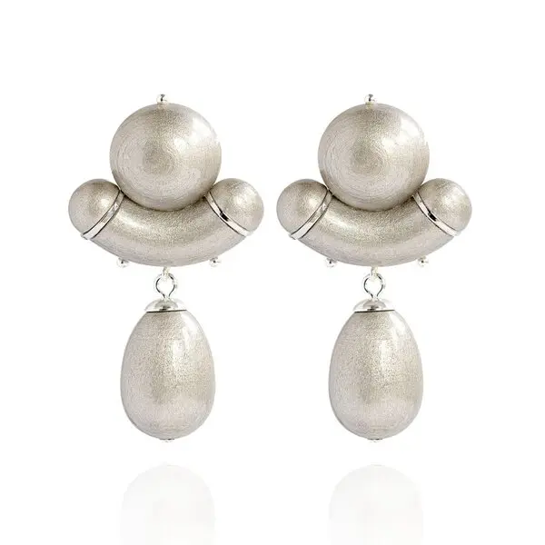 SAULE LABEL Aria Platinum Glow Earrings - Silver